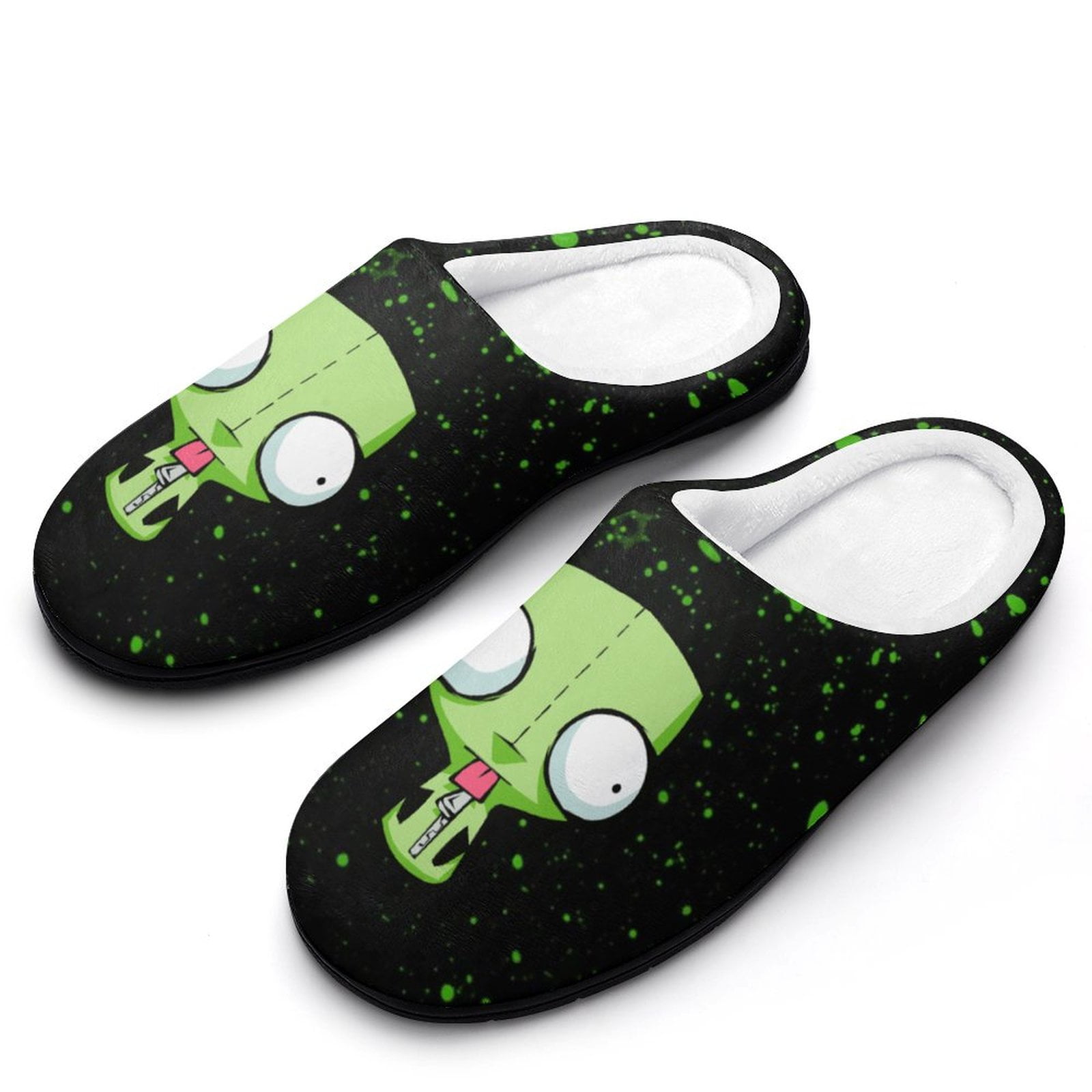 Alien Invader Zim Fuzzy Cotton Slippers For Mens Winter Cotton ...