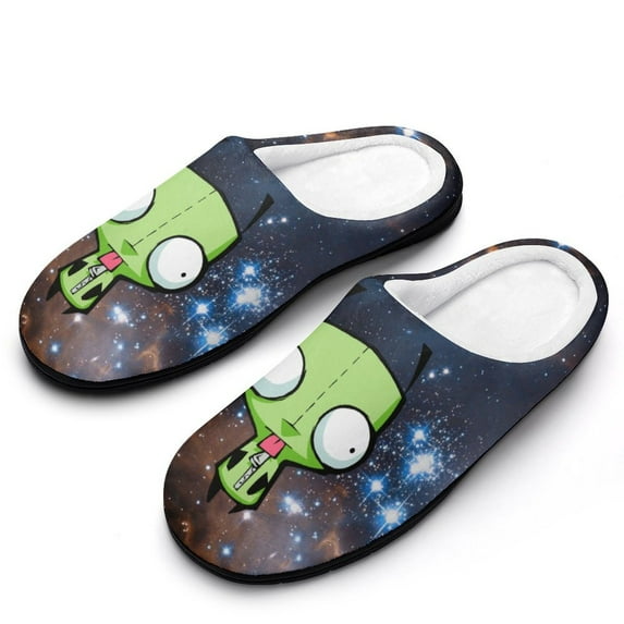 Alien Invader Zim Fuzzy Cotton Slippers For Mens Winter Cotton ...