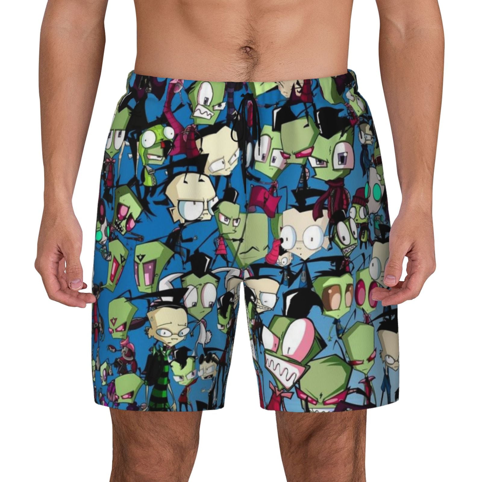 Alien Invader Zim Gir Men's Board Shorts Swim Trunks Quick Dry Beach ...