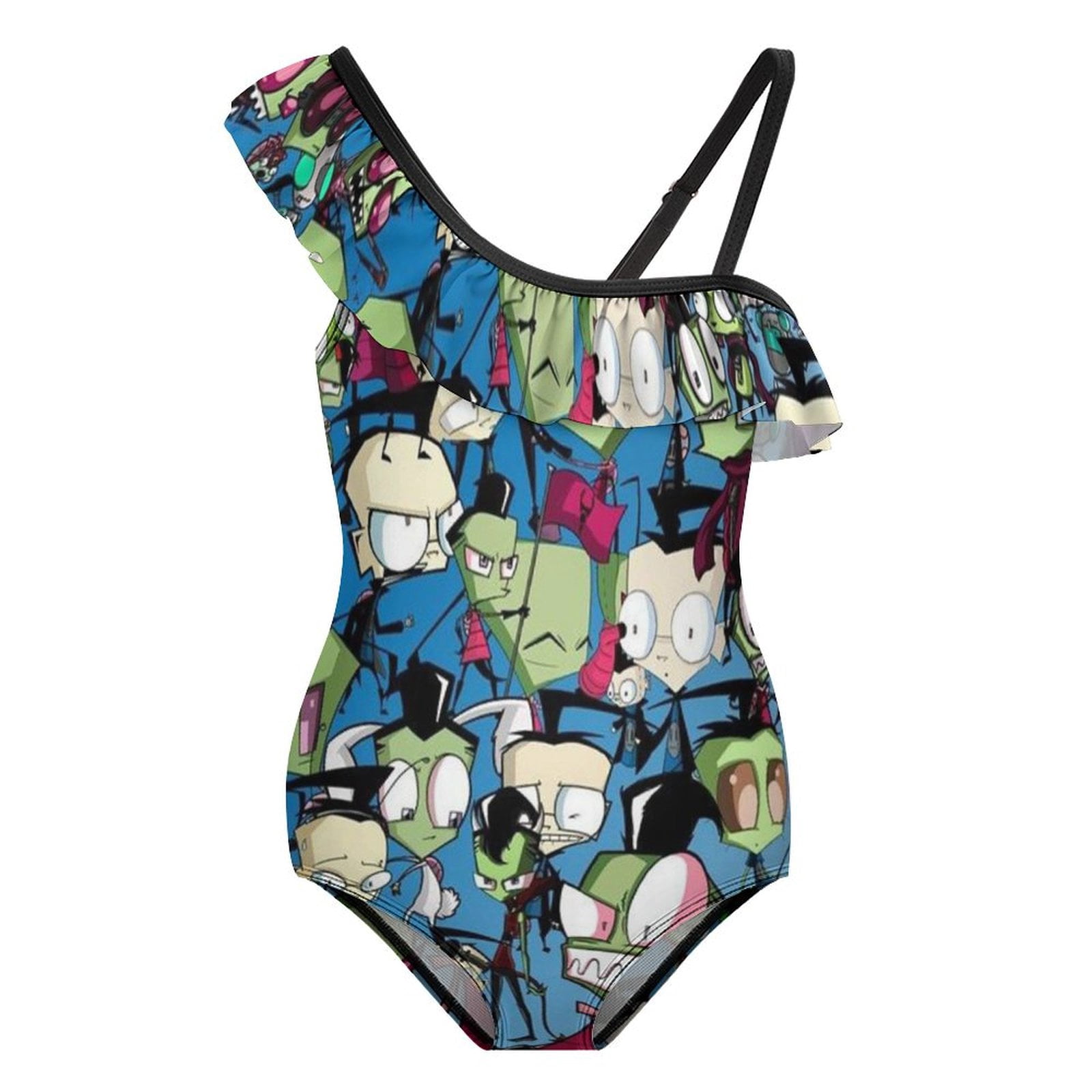 Alien Invader Zim Gir One-Piece Swimsuit for Girls Adjustable One ...