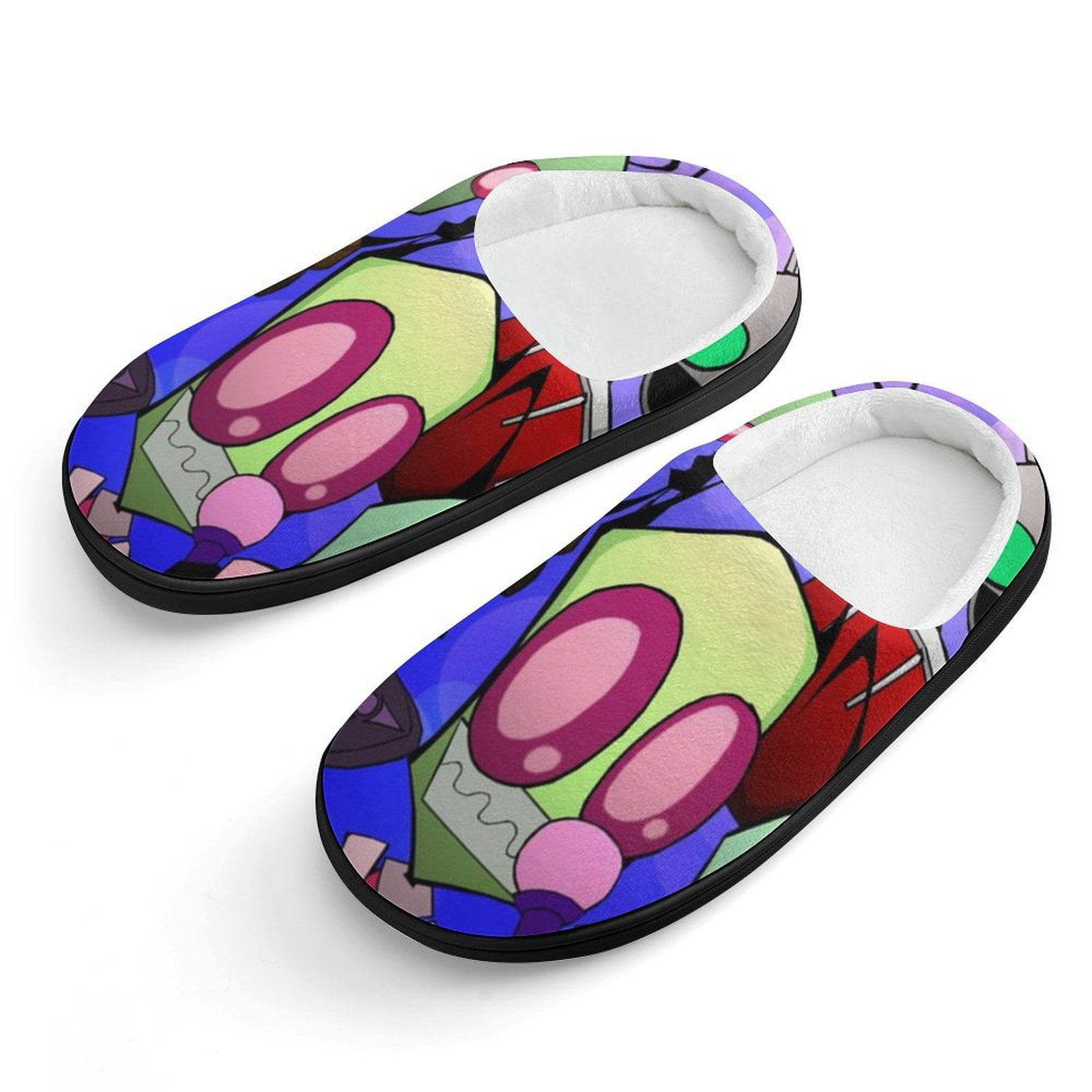 Alien Invader Zim Kid's Cotton Slippers Winter Warm Soft Plush Slippers ...