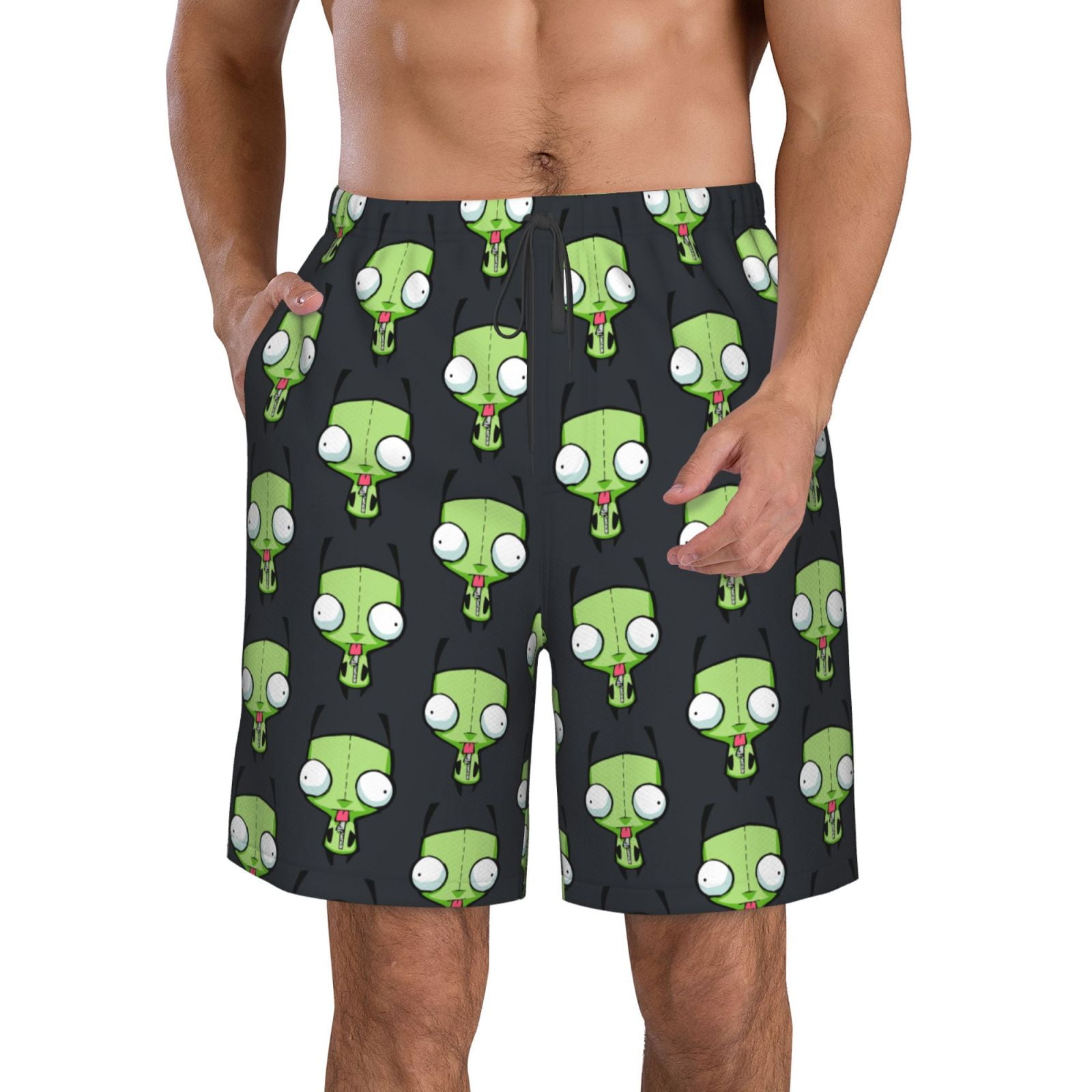Alien Invader Zim Men's Beach Shorts Swim Trunks Casual Quick Dry Board ...