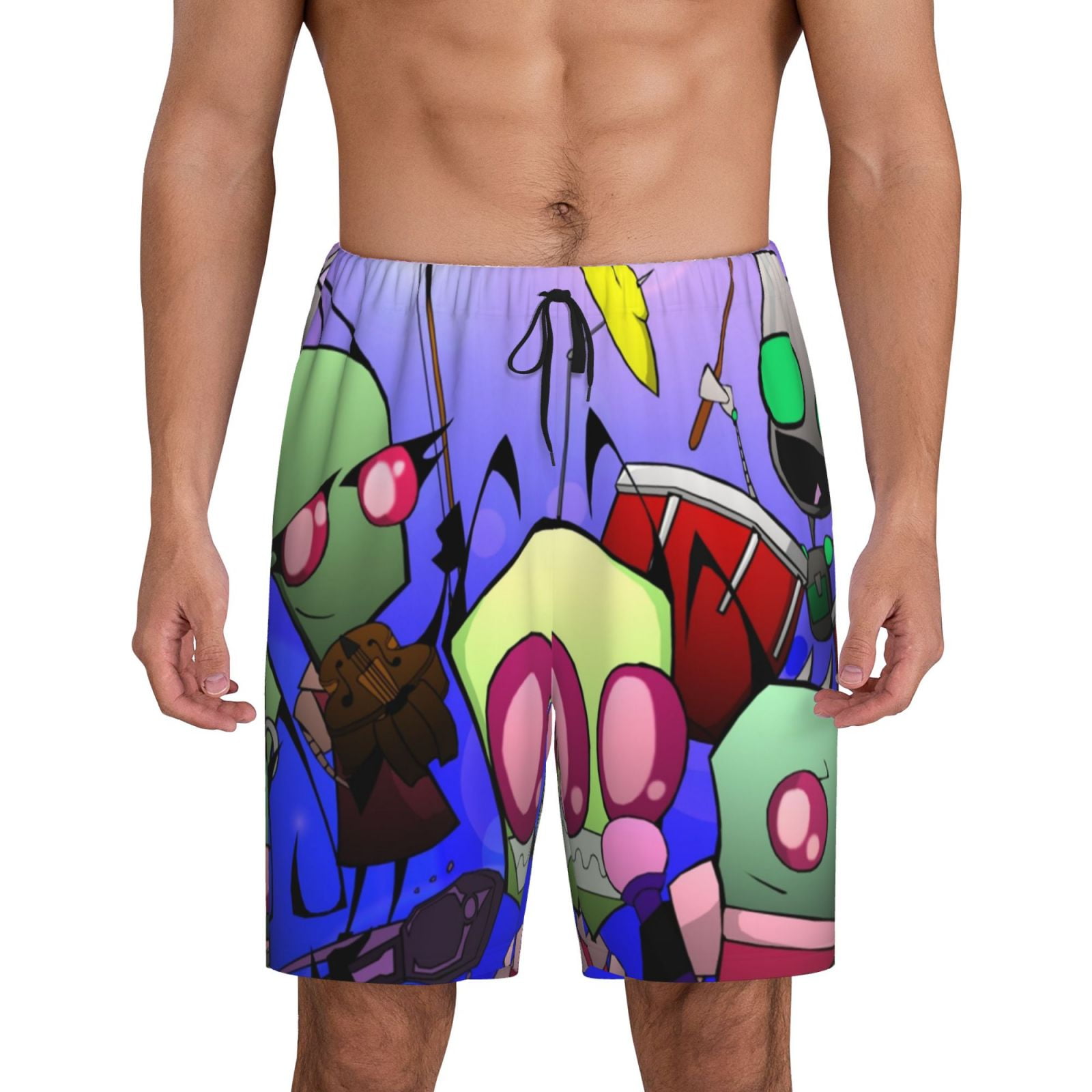 Alien Invader Zim Men's Short Pajama Pants Lightweight Daily Lounge ...