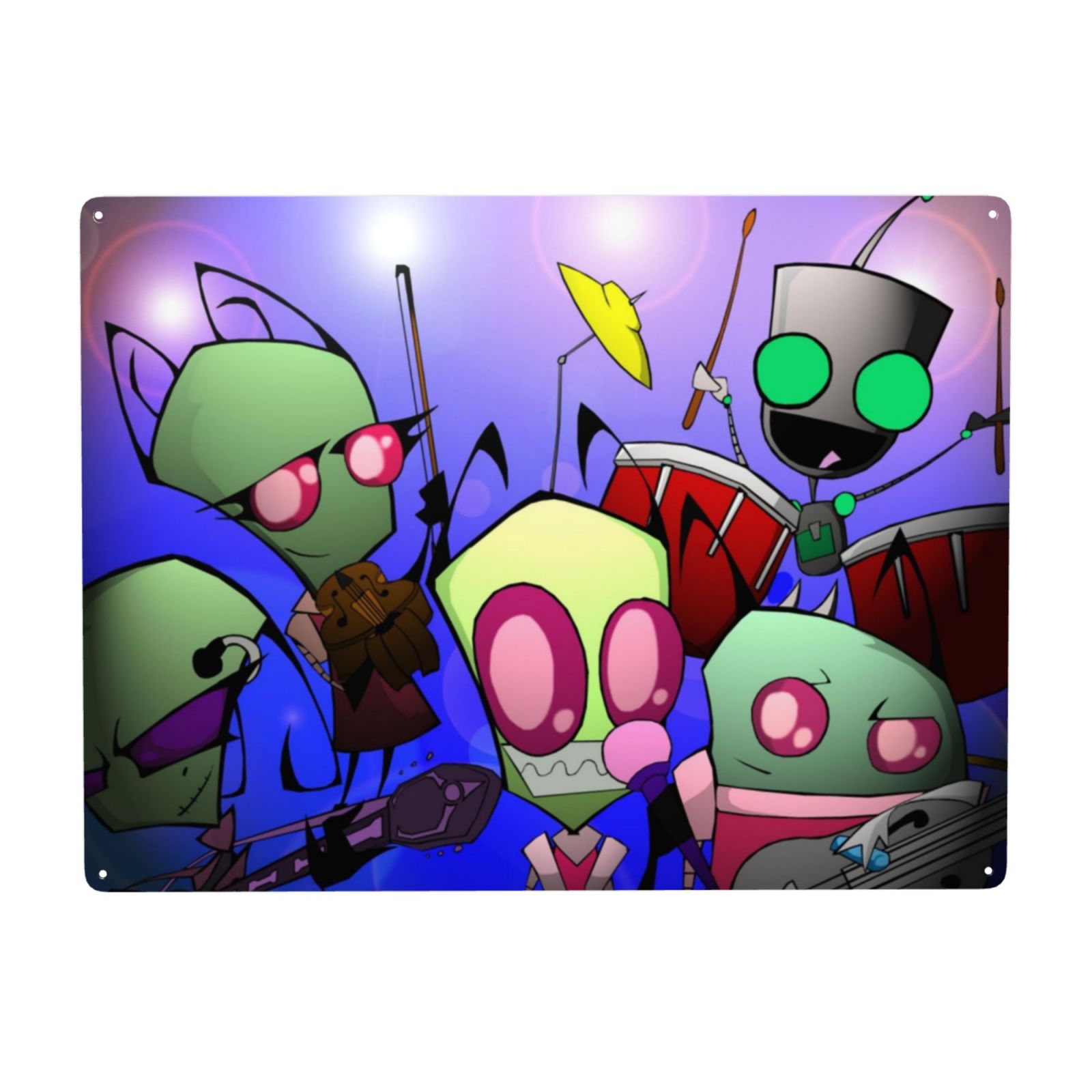 Alien Invader Zim Metal Sign Home Wall Art Decor Metal Tin Signs ...
