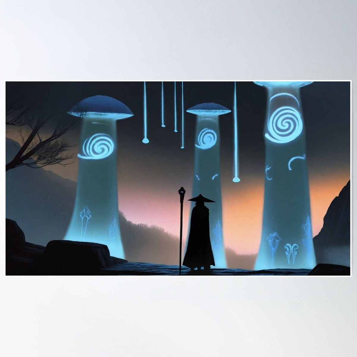 Alien Invasion, Asian Character Silhouette. The New Uru. Poster Wall ...