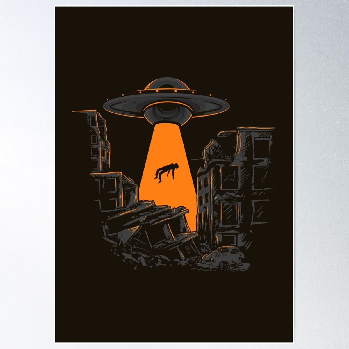 Alien Invasion Poster Wall Art, Modern Wall Decor For Living Room ...