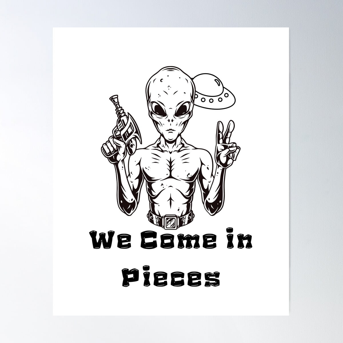 Alien Invasion - Sci-Fi Extraterrestrial Warrior Poster Wall Art ...