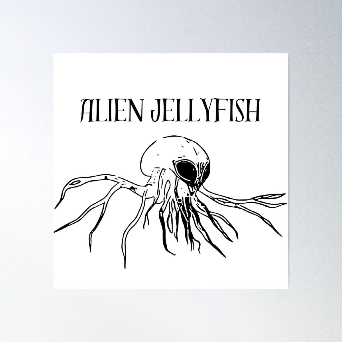 Alien Jellyfish Poster Wall Art, Modern Wall Decor For Living Room ...