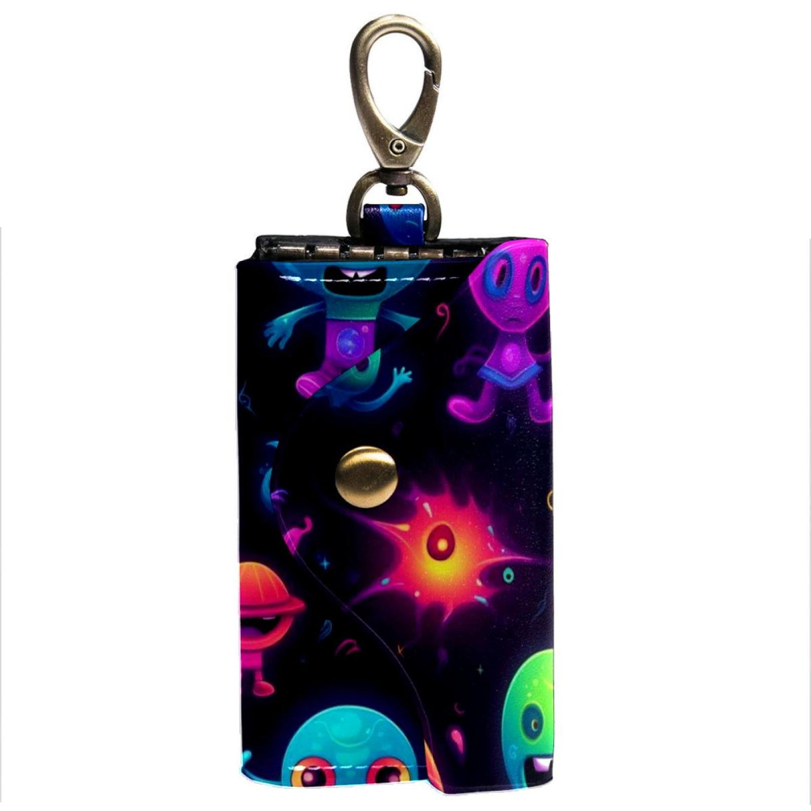Alien Key Organizer Case Card ID Holder Wallet with 6 Hooks and Side ...