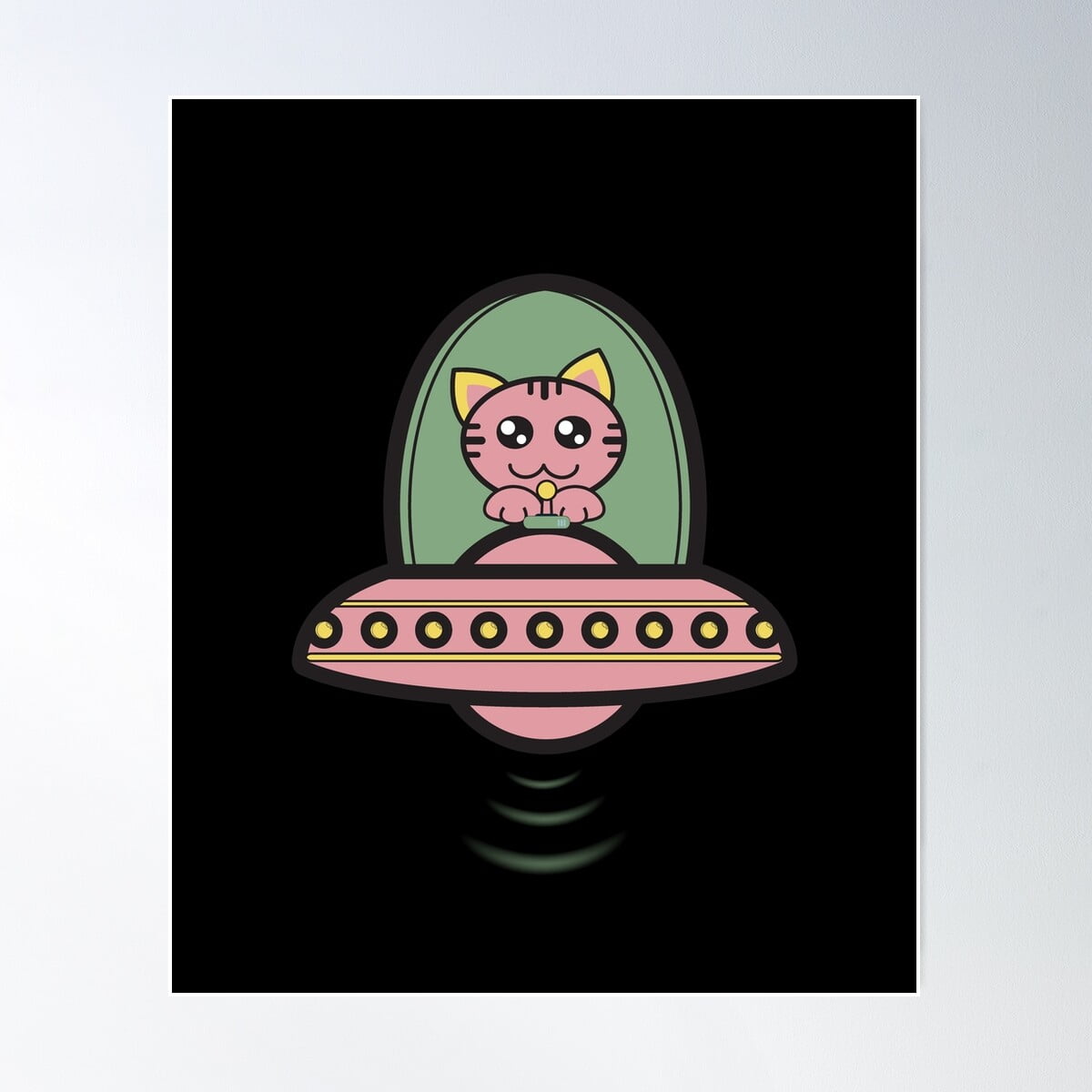 Alien Kitty - Lovely Space Cat Poster Wall Art, Modern Wall Decor For ...