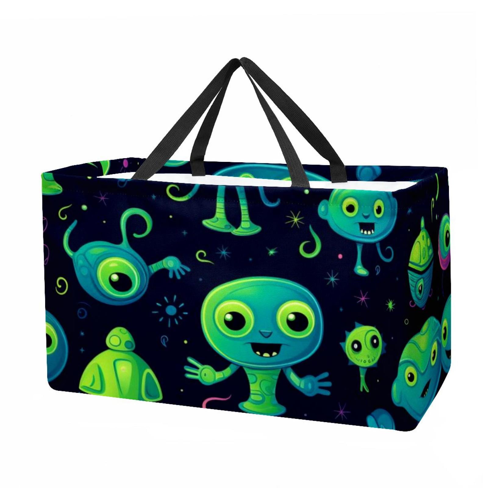 Alien Large Capacity Reusable Foldable Oxford Cloth Toy Basket - Beach ...