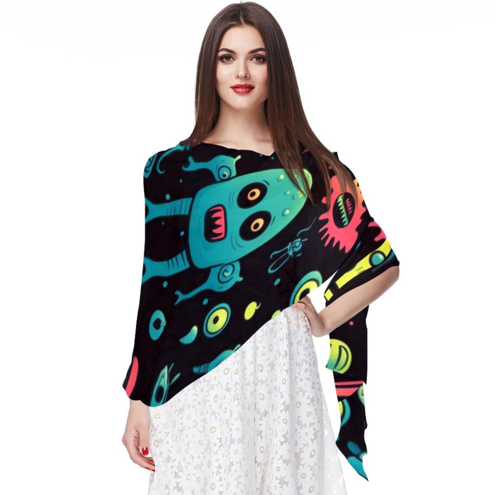 Alien Light and Breathable Chiffon Yarn Silk Scarf - Translucent 180*73 ...