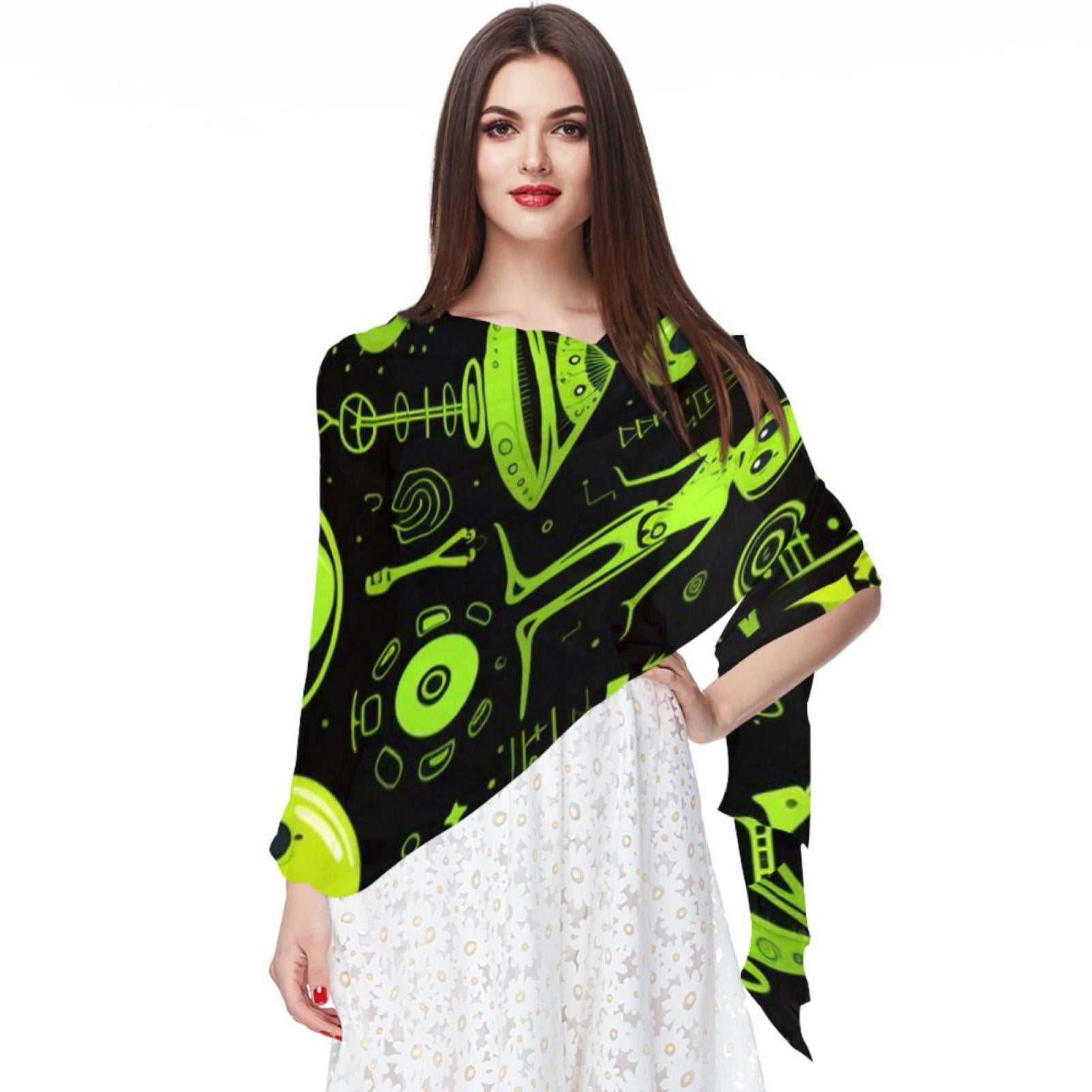 Alien Light and Breathable Chiffon Yarn Silk Scarf - Translucent 180*73 ...