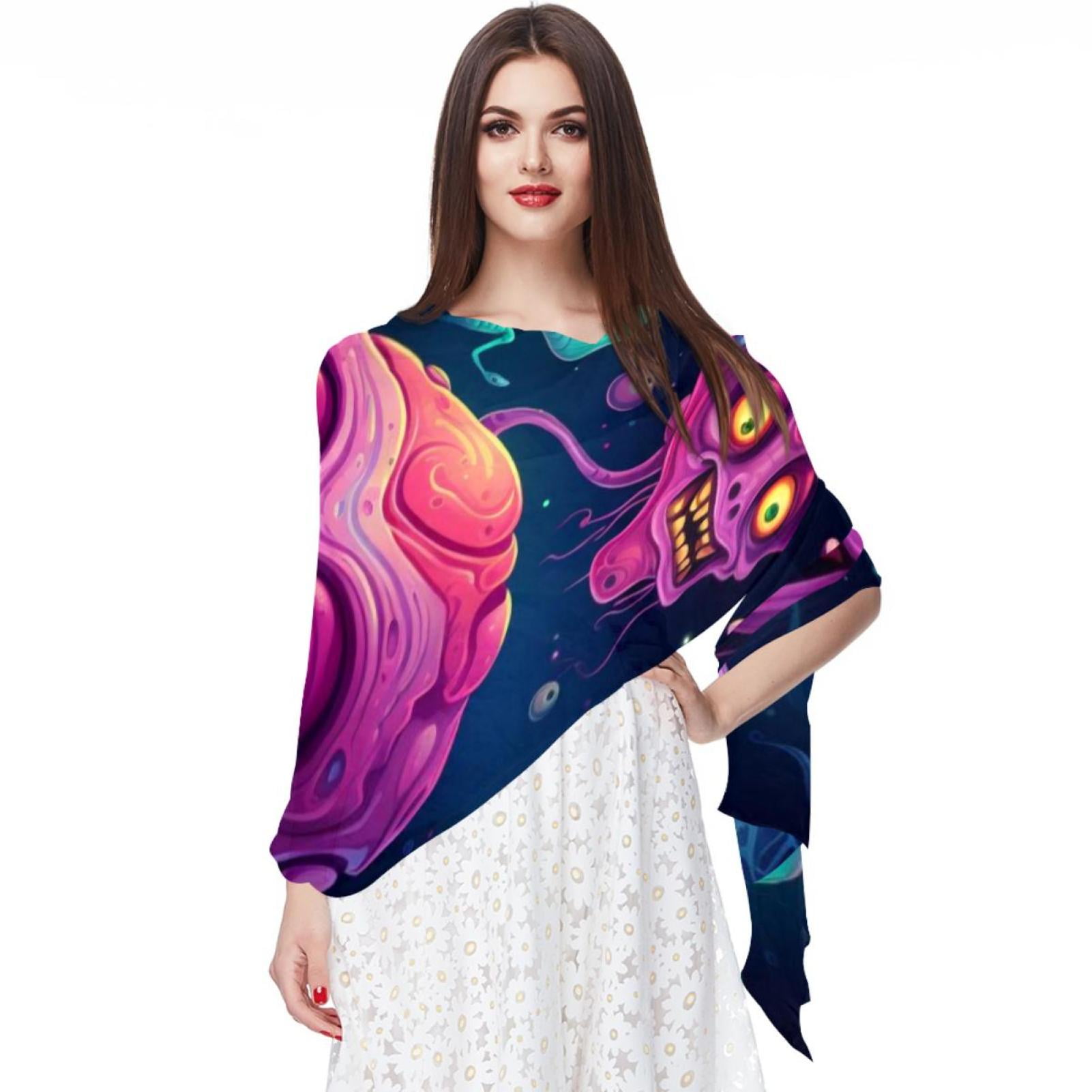 Alien Light and Breathable Chiffon Yarn Silk Scarf - Translucent 180*73 ...