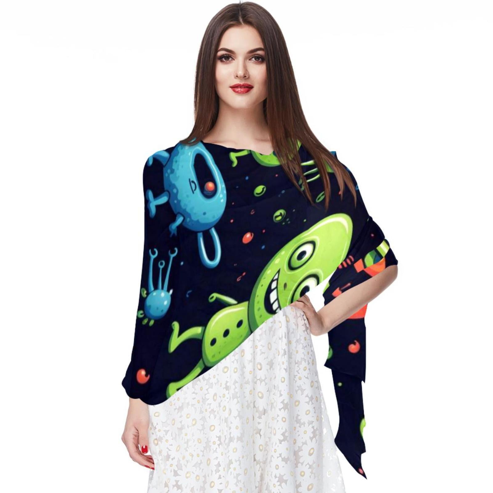 Alien Light and Breathable Chiffon Yarn Silk Scarf - Translucent 180*73 ...