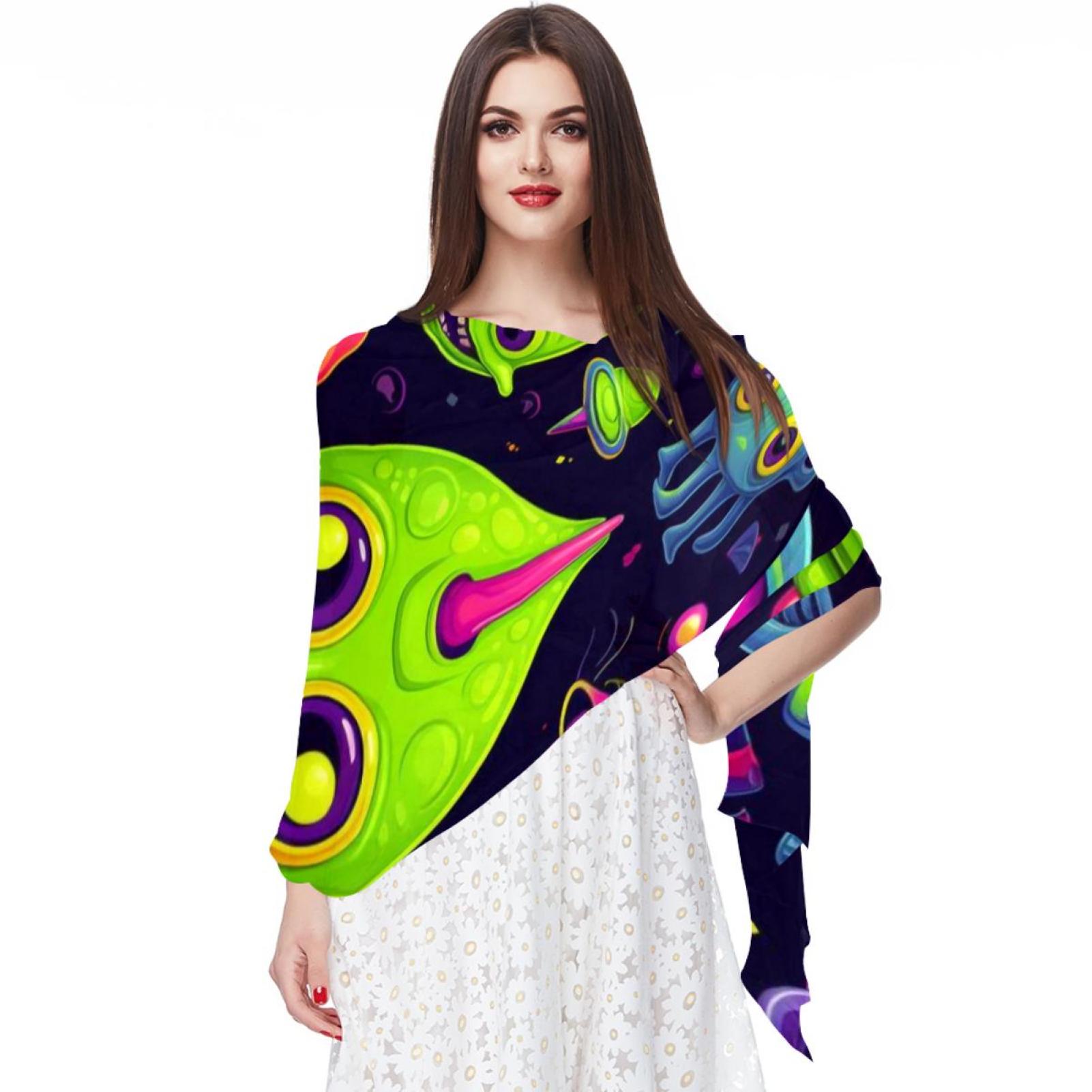 Alien Light and Breathable Chiffon Yarn Silk scarf for Women ...