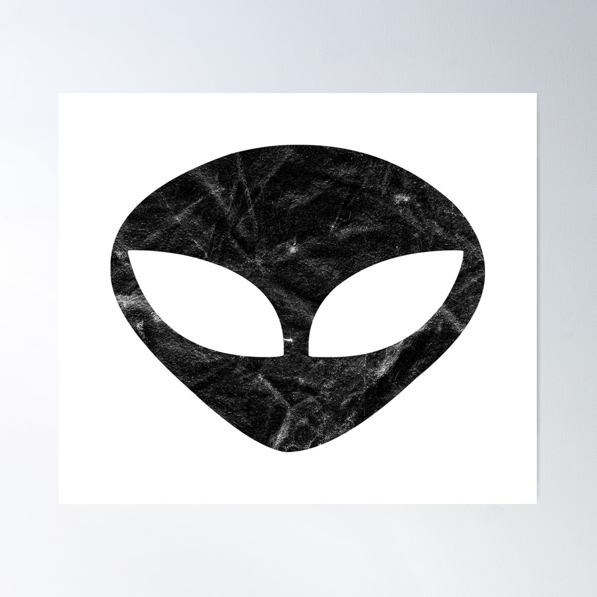 Alien Logo [Black Vintage Worn Design] Poster Wall Art, Modern Wall ...