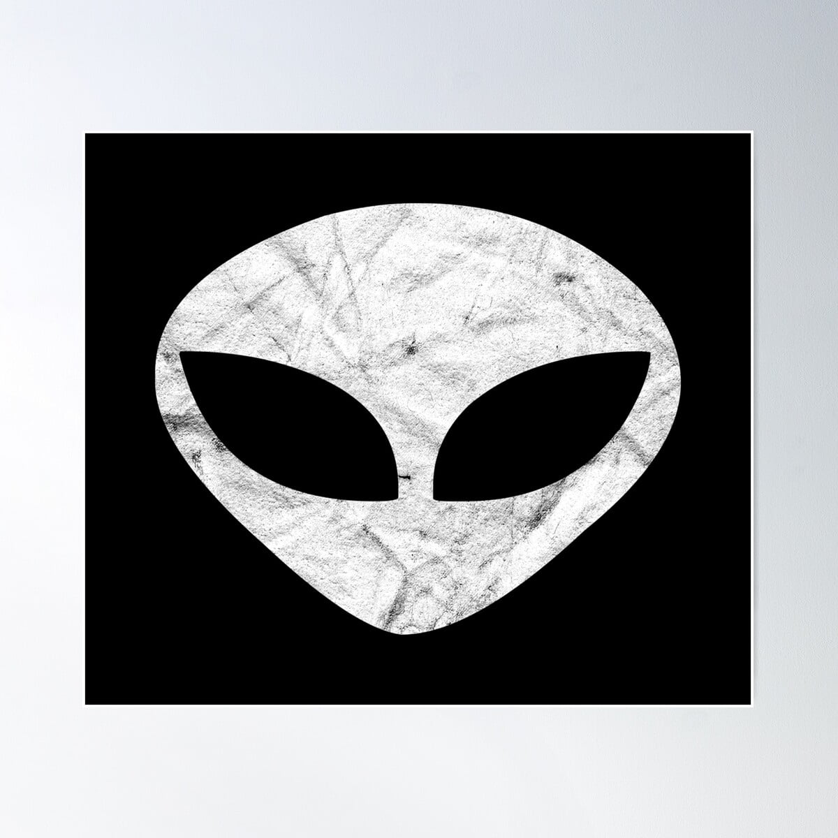 Alien Logo [White Vintage Worn Design] Poster Wall Art Modern Wall ...