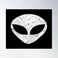 Alien Logo [White Vintage Worn Design] Poster Wall Art Modern Wall ...