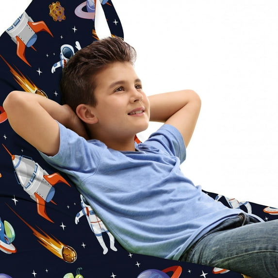 Alien Lounger Chair Bag, Galaxy Asteroid Astronaut UFO Spaceship Outer ...