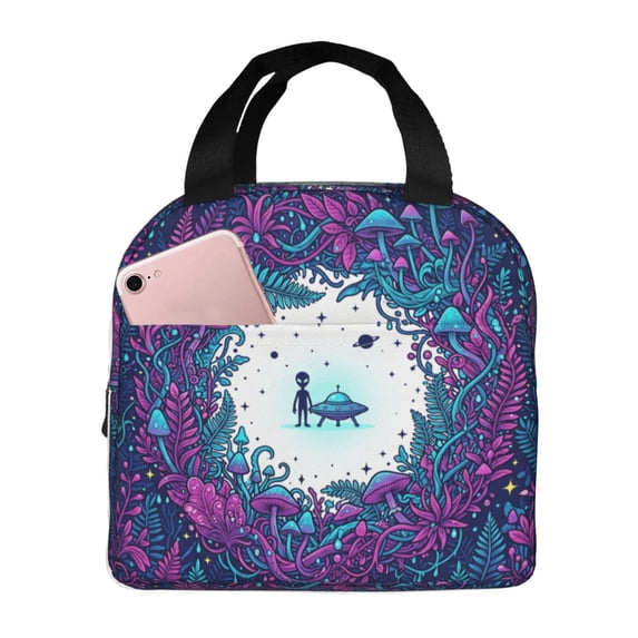 Alien Lunch Box Insulated Lunch Bag Women Men Portable Cooler Tote ...