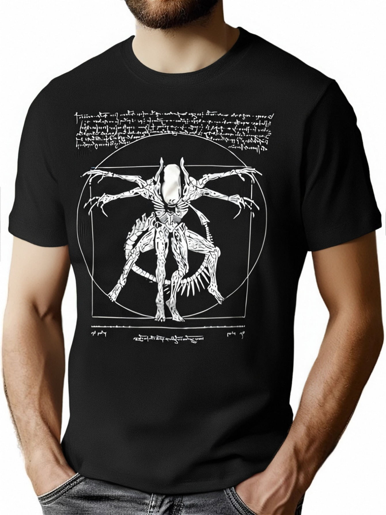 Alien Men's T-shirt 100% Cotton - 220g, Cotton Printed T-shirt for Men ...