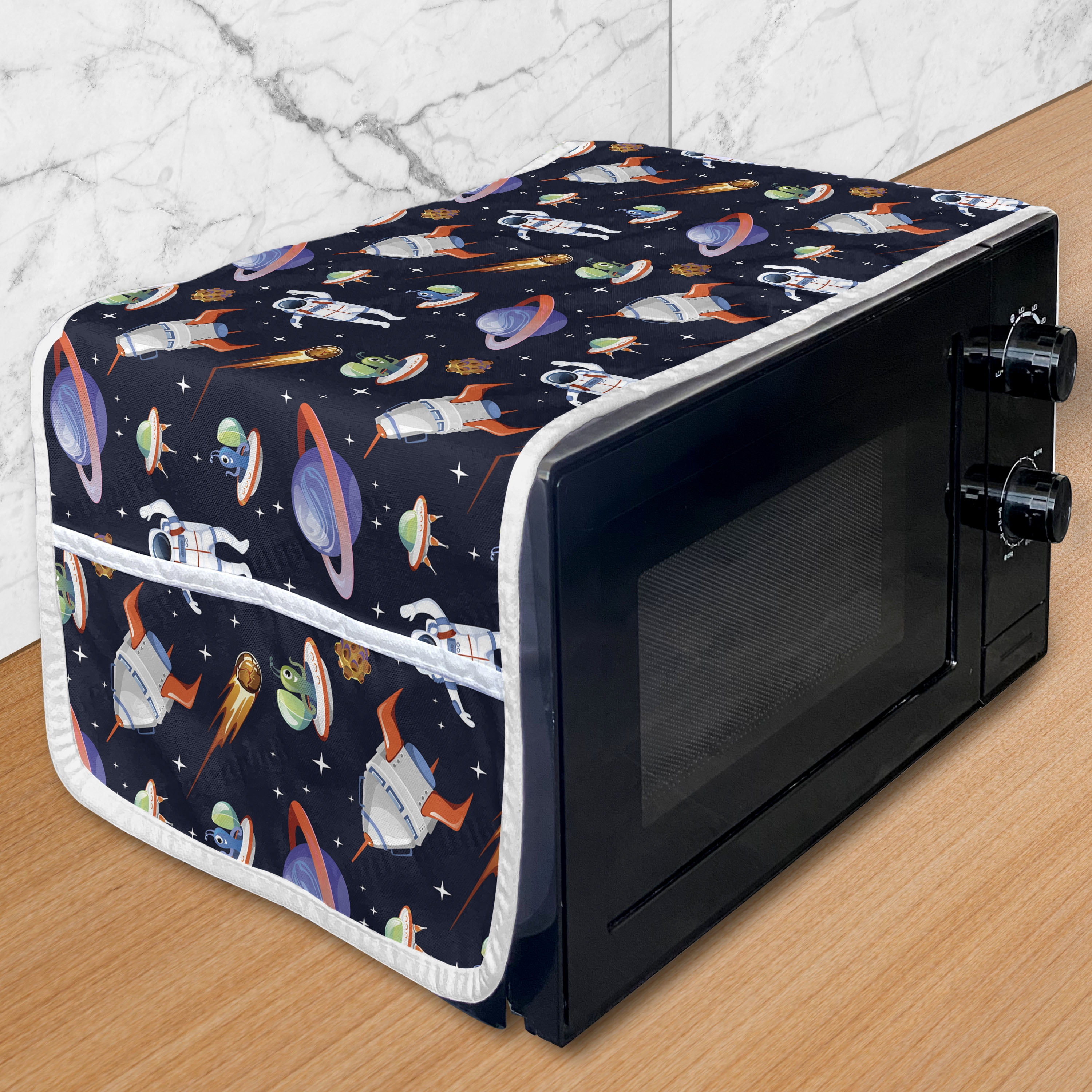 Alien Microwave Oven Cover, Galaxy Asteroid Astronaut UFO Spaceship ...