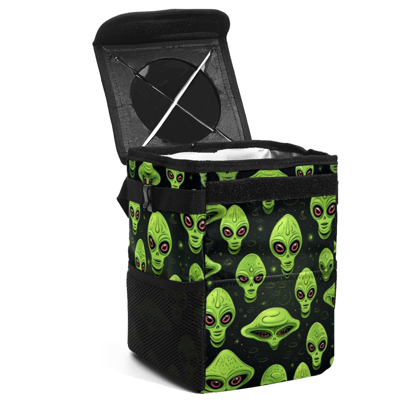 Alien Mini Trash Can Car Garbage Can Car Trash Can Foldable with Lid ...
