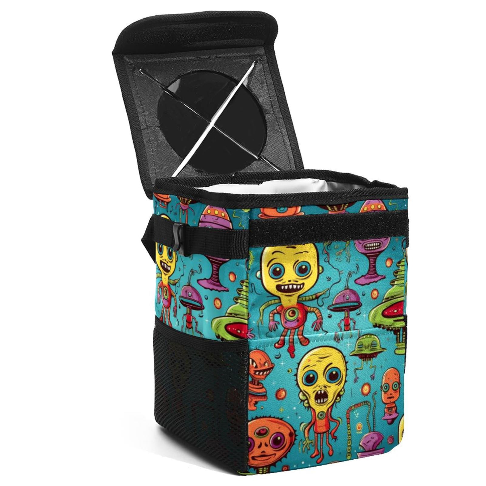 Alien Mini Trash Can for Car: Foldable, with Lid, Leak-Proof, and ...