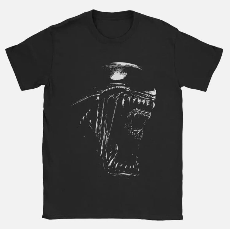 Alien Movie Xenomorph Pure Cotton Amazing Multicolor T-Shirts Round ...