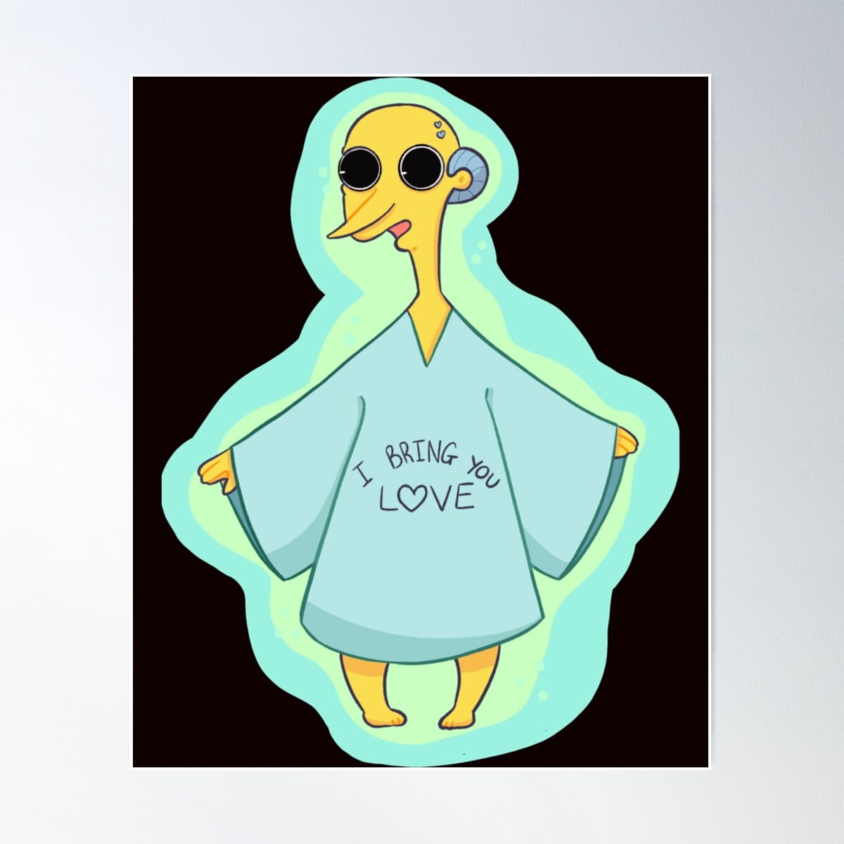 Alien Mr Burns Poster Wall Art, Modern Wall Decor For Living Room Bedroom, 8x12 UNFRAMED ...