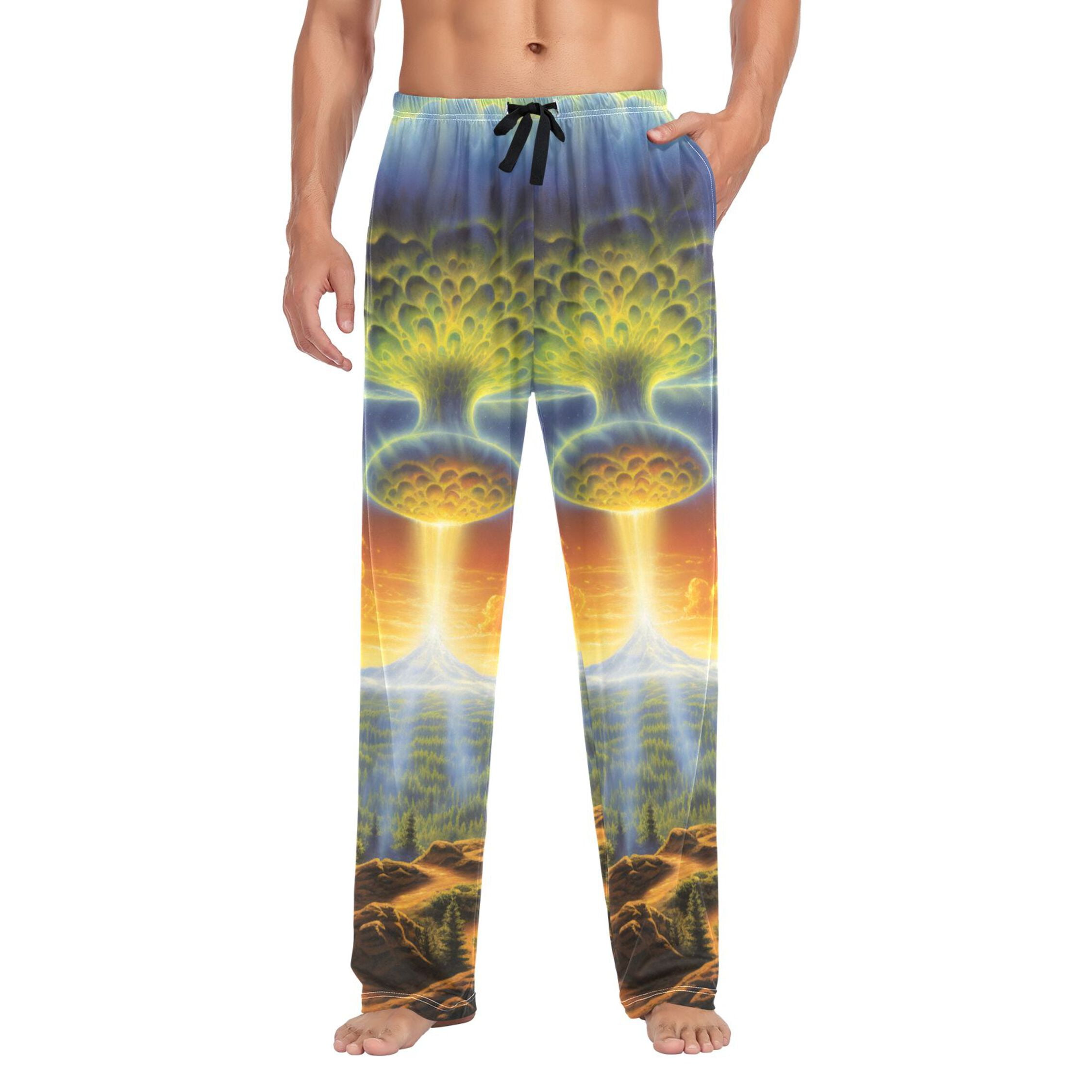 Alien Mushroom Cloud Mens Cotton Pajama Pant Sleep and Lounge Bottons ...