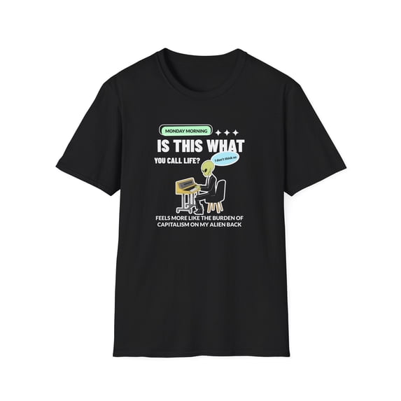 Alien Office Worker T-Shirt Unisex Cotton - Walmart.com