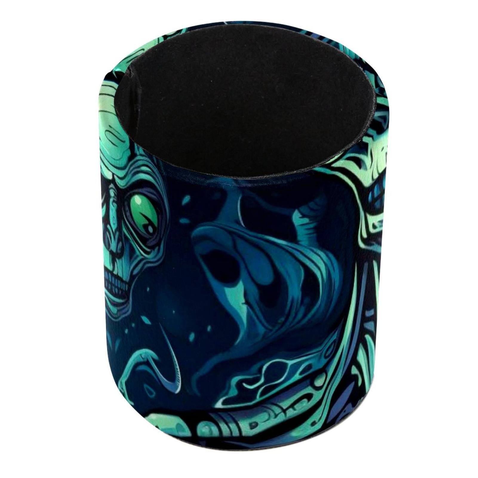 Alien PVC Leather Cylinder Pen Holder Pencil Organizer 3.9x3.1 Inches ...