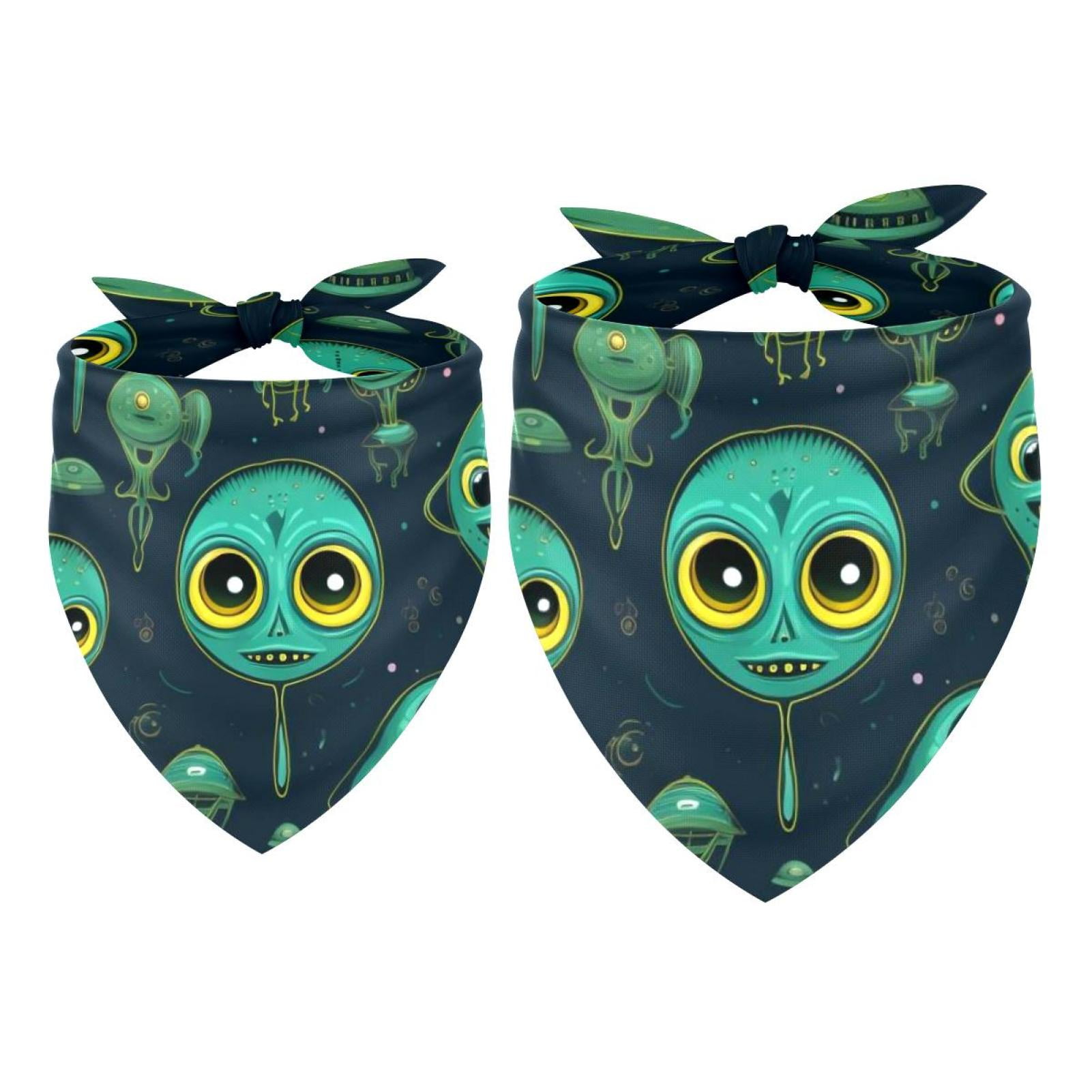 Alien Pack of Two Translucent Chiffon Yarn Cat Scarves - Breathable Pet ...