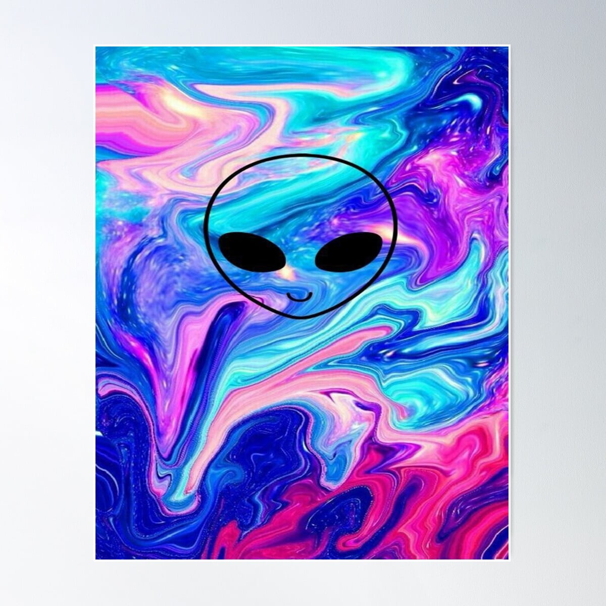 Alien Paints Poster Wall Art, Modern Wall Decor For Living Room Bedroom ...
