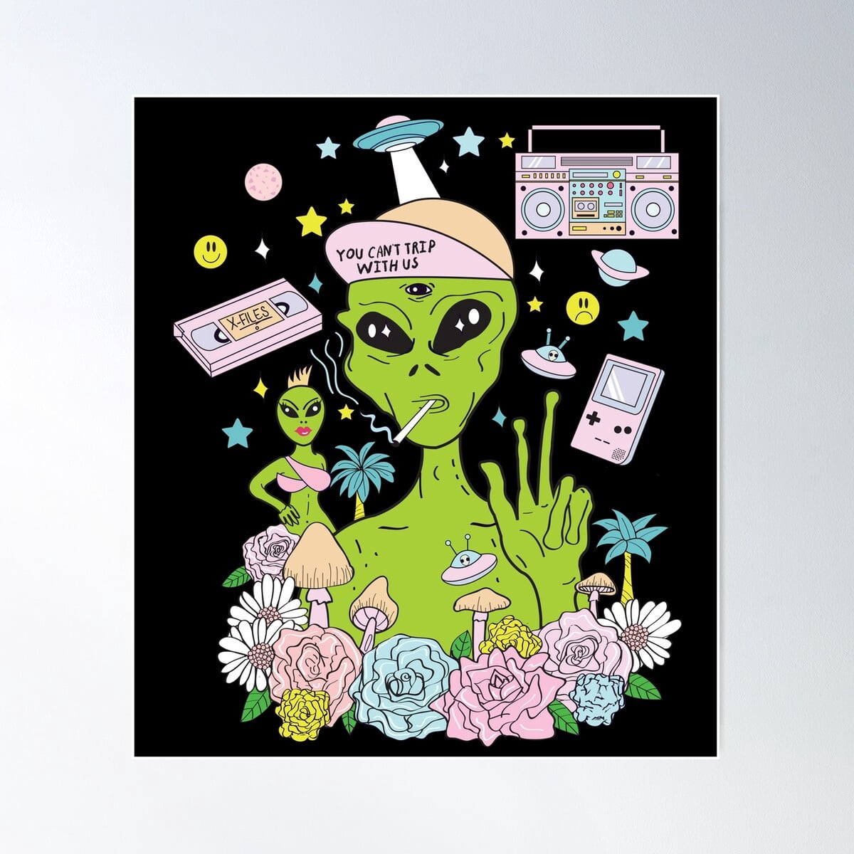 Alien Paradise Poster Wall Art, Modern Wall Decor For Living Room ...