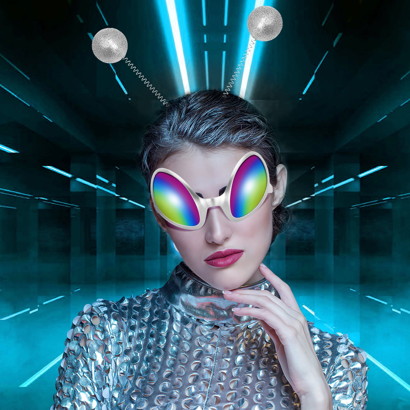 Party Favors,FRCOLOR 1 Set Sunglasses Headbands Party Glasses Sequins ...