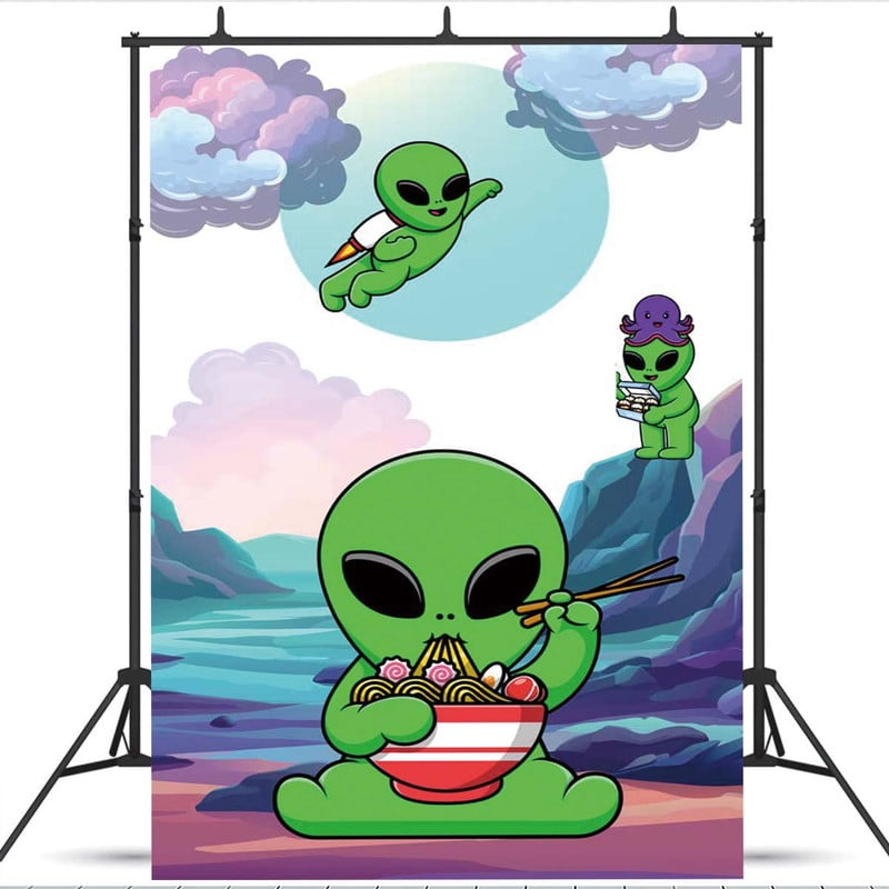 Alien Party Supplies Background Backdrop Taspestry Banner Poster Decor ...