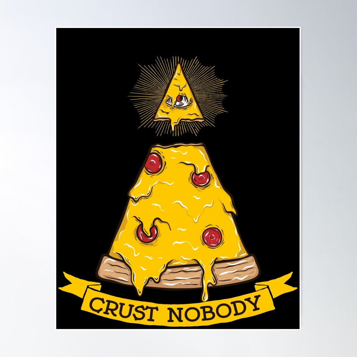 Alien Pizza Crust Nobody Poster Wall Art, Modern Wall Decor For Living ...