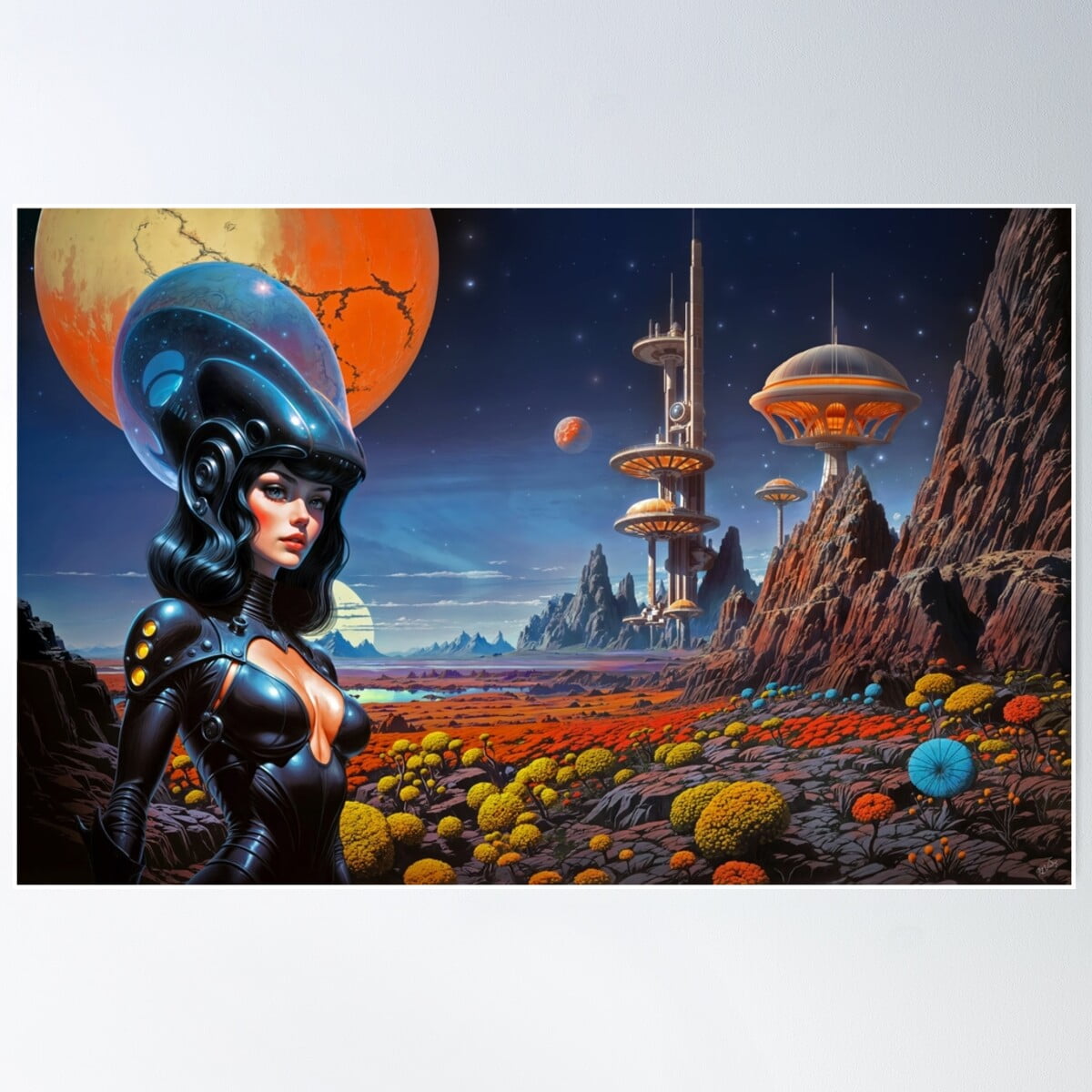 Alien Planet Poster Wall Art Modern Wall Decor For Living Room Bedroom ...