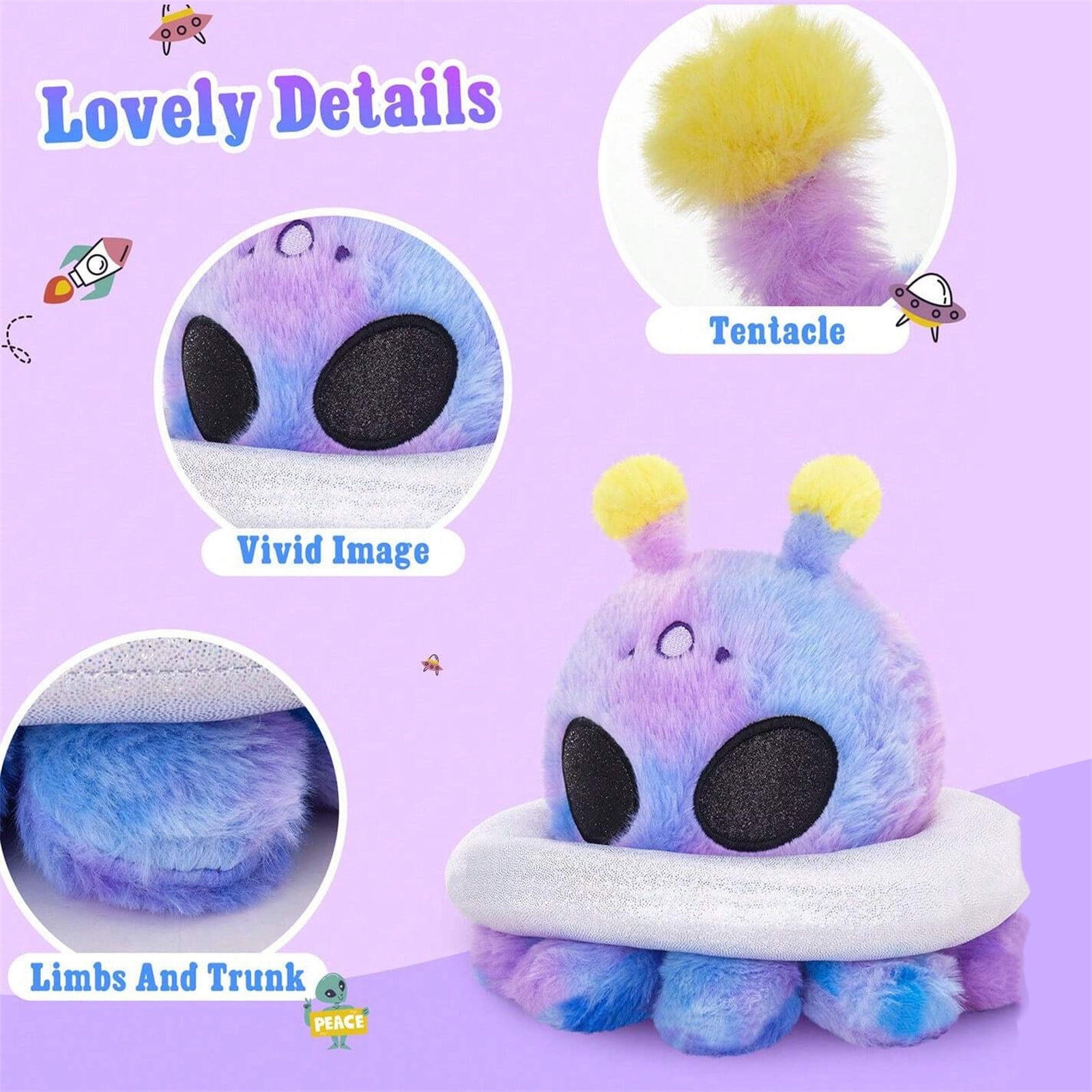 Alien Plush, Stuffed Toys, Plush Toy, Stuffed Animals, Plushies, Multi ...