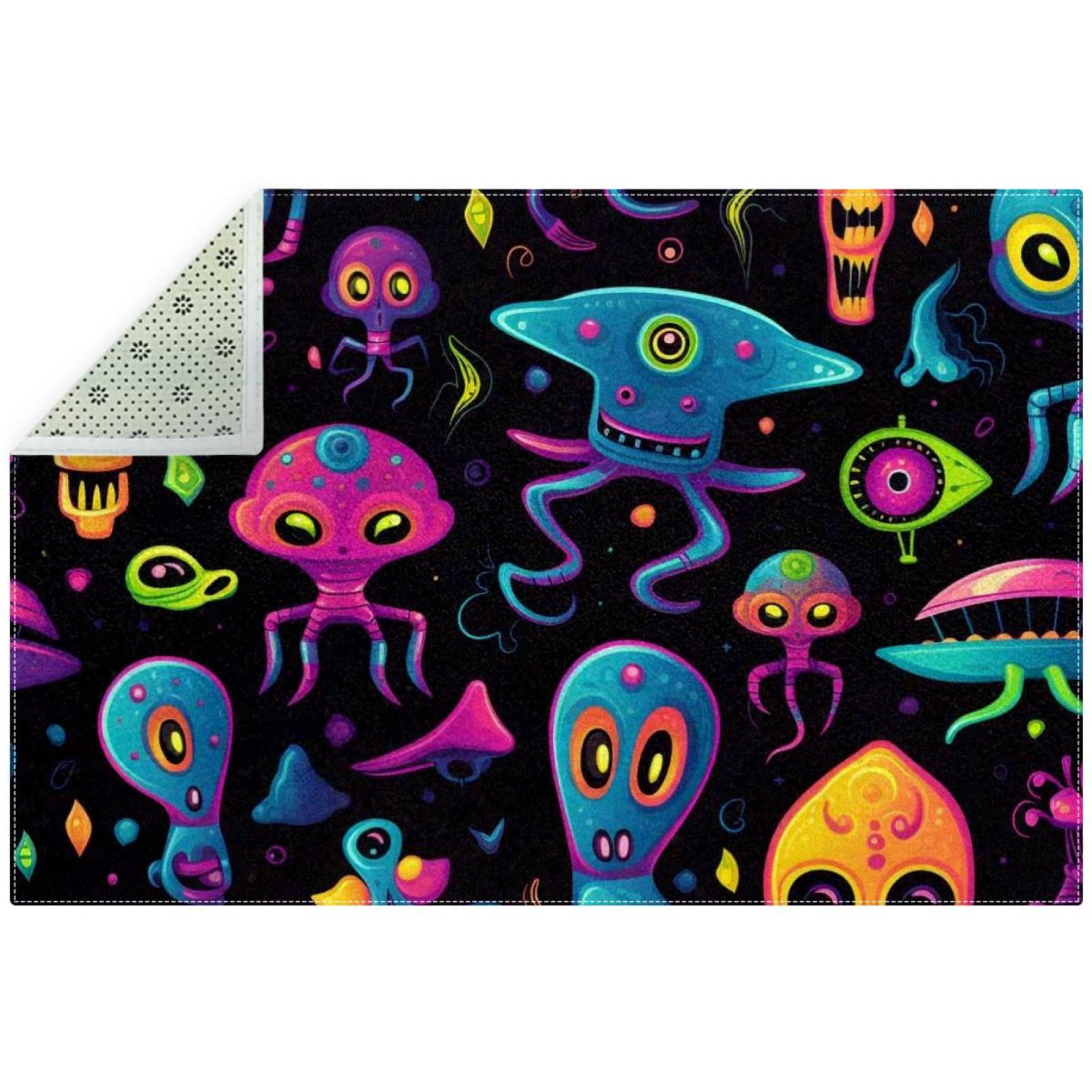 Alien Polyester Welcome Mat - Indoor/Outdoor Door Mat with Right-Angle ...