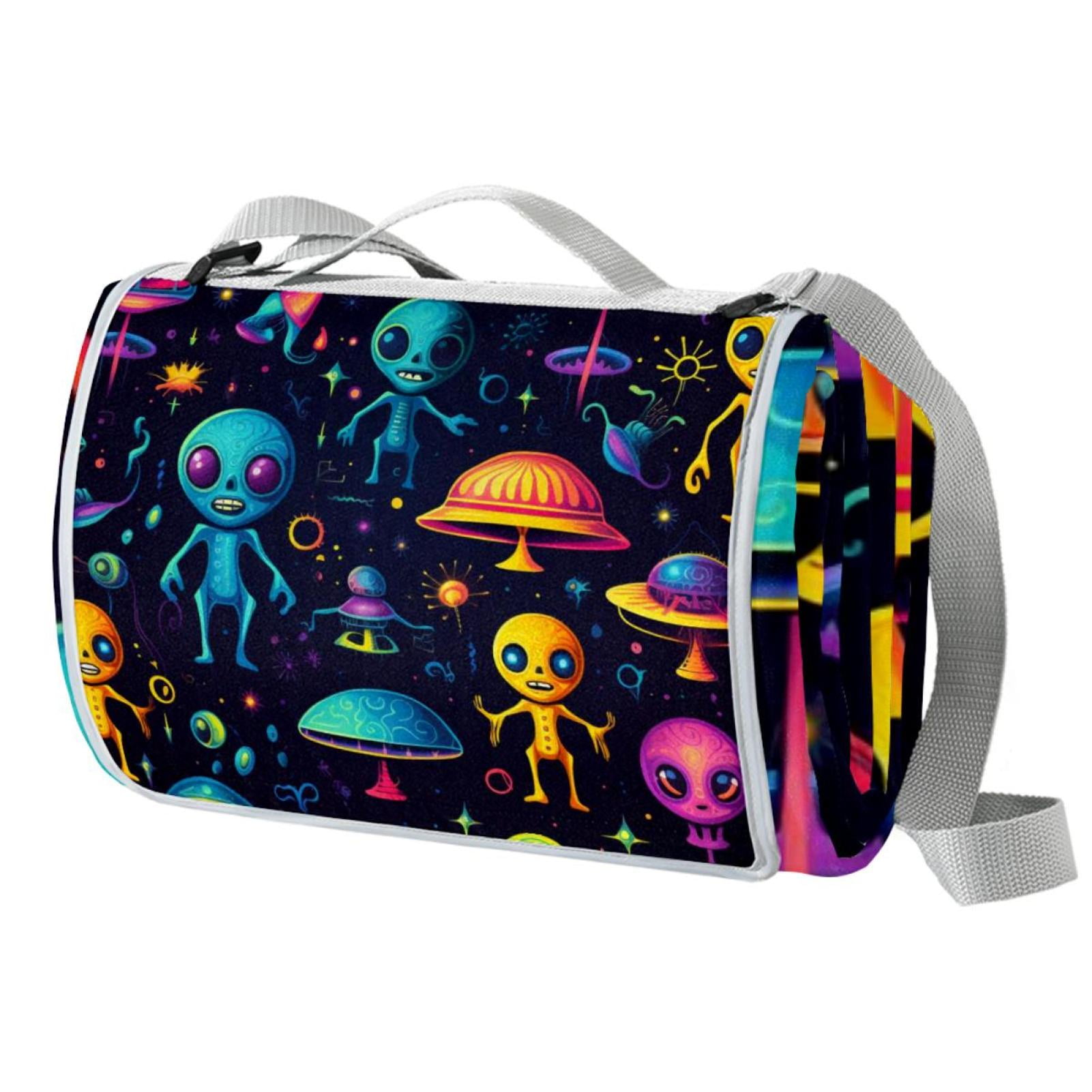 Alien Portable Canvas Picnic Blanket Waterproof Backing for Outdoor ...