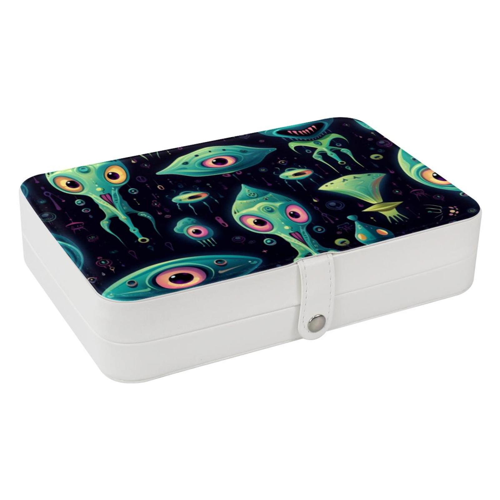 Alien Portable PU Leather Travel Organizer Box with Removable ...