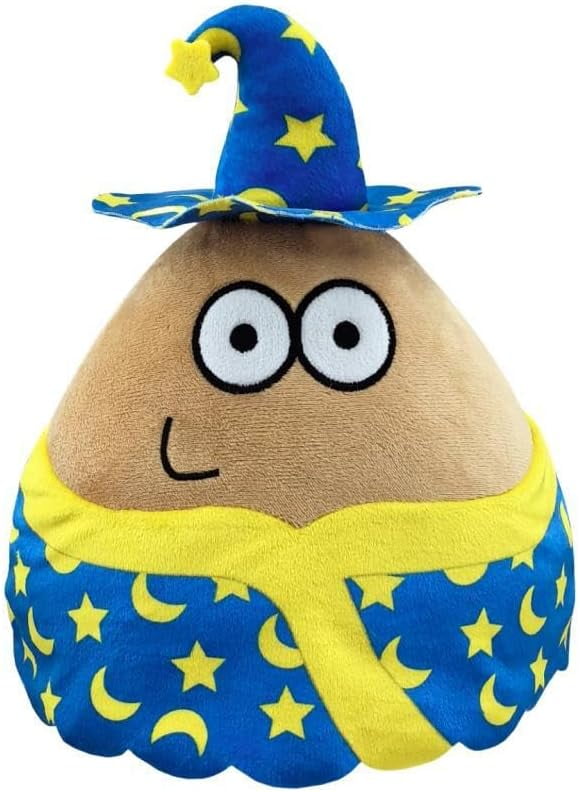 Alien Pou Plush Toy, Blue Hat Wizard Pou Plush, Hot Game Alien Stuffed ...
