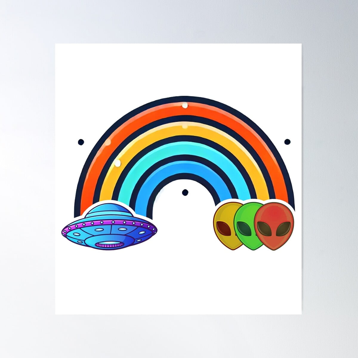 Alien Pride Poster Wall Art, Modern Wall Decor For Living Room Bedroom ...