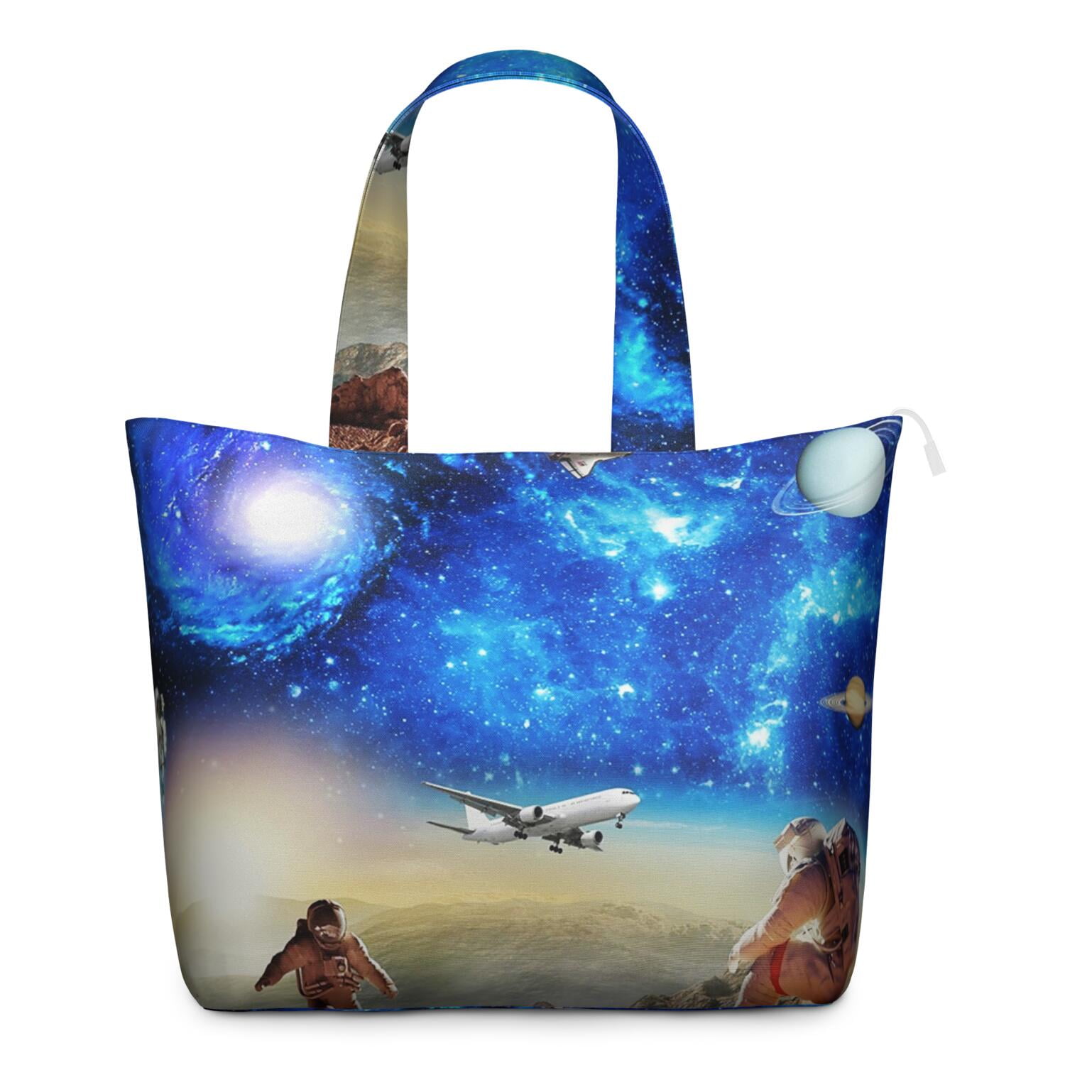 Alien Print Travel Tote - Lightweight Weekender Bag with Interior ...