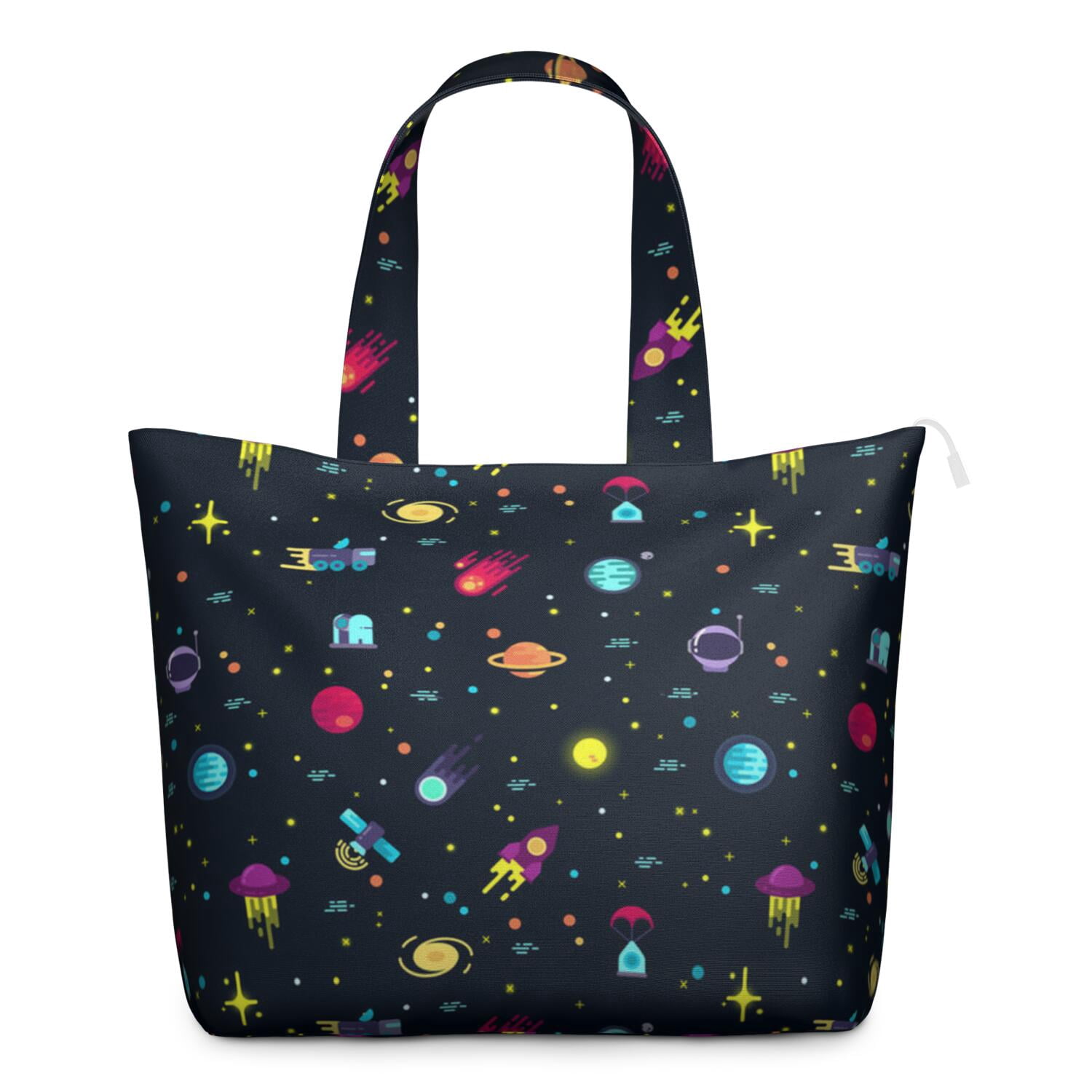 Alien Print Travel Tote - Lightweight Weekender Bag with Interior ...