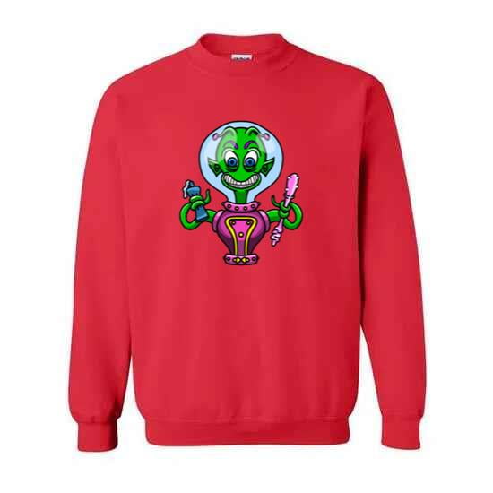Alien Probe Retro Sci Fi Space Humor Sweatshirt up to 5XL - Walmart.com